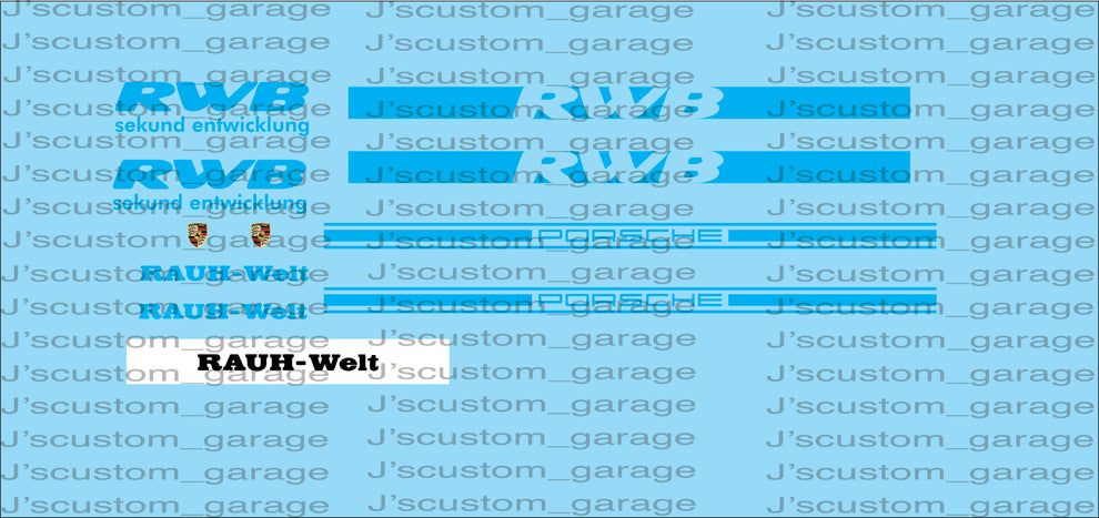 Porsche/RWB logos waterslide decal – J’scustom_Garage